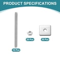 CERPXFF-Fully Threaded Rod, M12 x 80mm 304 Stainless Steel Fully ...