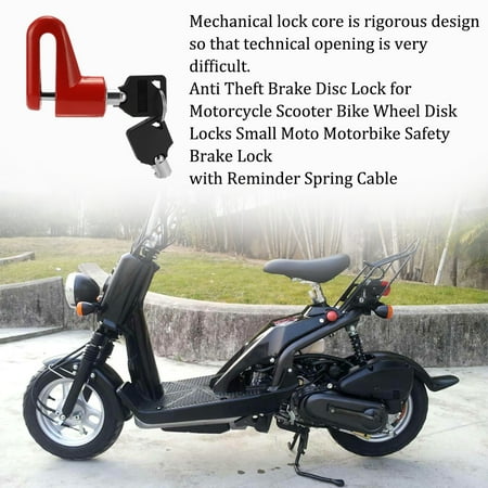 Anti Theft Brake Disc Lock for Motorcycle Scooter Bike Wheel Disk Locks ...