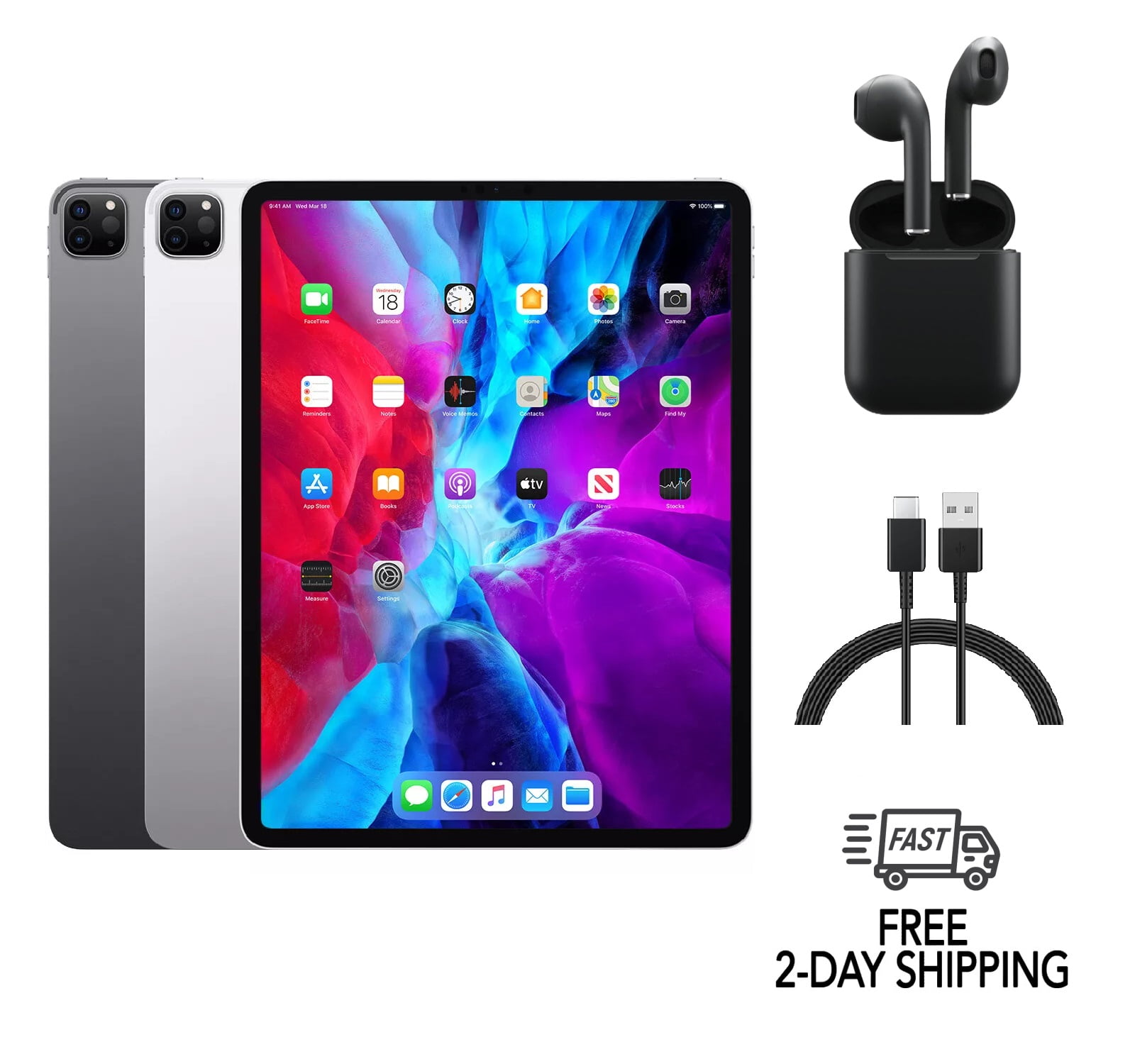 Restored Apple iPad Pro 12.9" (4th Gen) A2229 (WiFi) 128GB Space Gray w ...