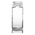 Small Clear Glass Spice Jars w/ Dual Sifter Cap (Food Grade - BPA Free ...