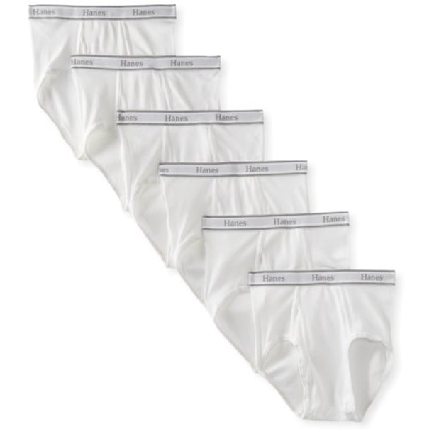 Hanes Hanes Mens 6 Pack Freshiq Tagless Cotton Brief White X Large
