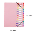 Rainbow Classification Folder Multi-layer a4 information book file ...