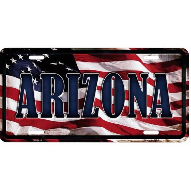 212 Main LP-3614 6 x 12 in. Arizona Flag License Plate - Walmart.com