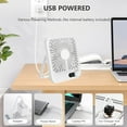 Aioneus USB Small Desk Fan, 100-Speed Portable Table Fan with LED ...