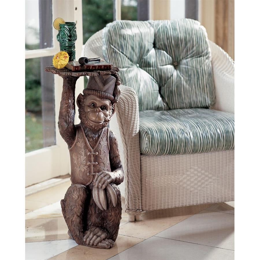 Design Toscano Moroccan Monkey Butler Pedestal Sculptural Table ...