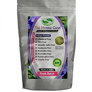 Henna Cosmetics Indigo Powder Hair Dye, Black, Coloring, for Use with ...