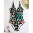 Beranmey Womens Tropical Print One Piece Swimsuit With Cover Up Beach