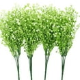Artificial Shrubs Bushes 4 Pack Fake Outdoor UV Resistant Plants ...