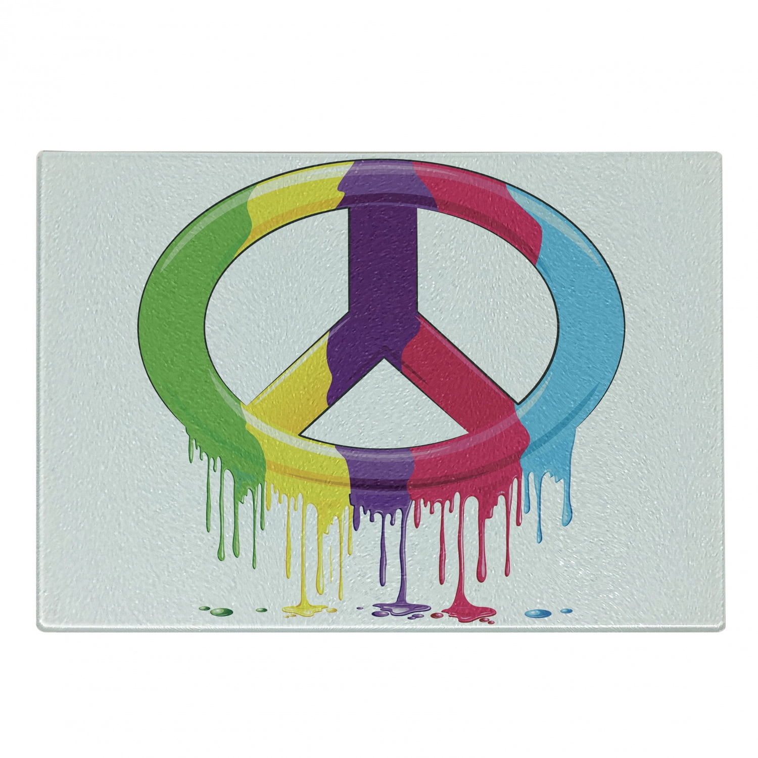Groovy Cutting Board, Digital Peace Dripping Paint Liquid Colors ...