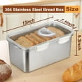 Bread Box 304 Stainless Steel Bread Container, Dishwasher Safe Bread ...