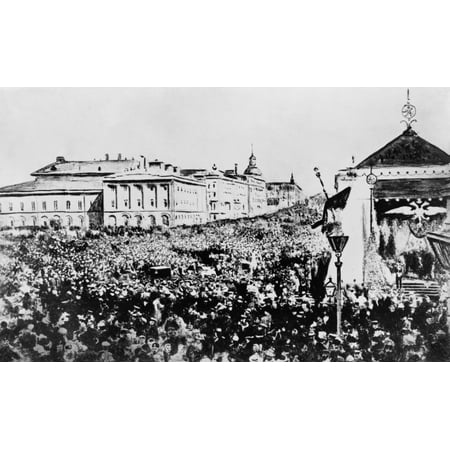 Moscow Crowd Celebrating Czar Nicholas Iis October Manifesto History ...