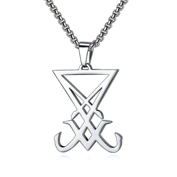 Acero inoxidable Goth Seal Lucifer Badge Iglesia Símbolo de Satanás ...