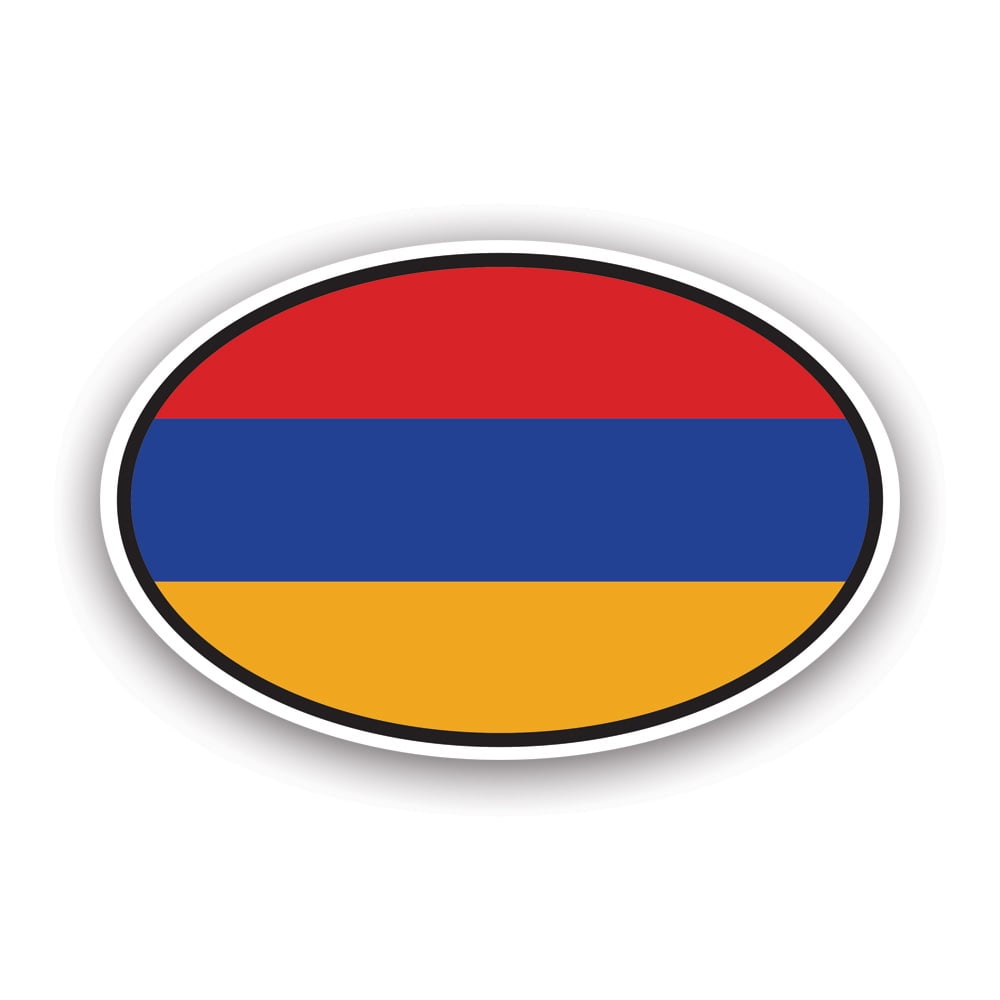 Armenia Oval Sticker Decal - Self Adhesive Vinyl - Weatherproof - Made ...