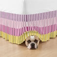Abstract Stripe Bed Skirt Bed Skirts King Size 16 Inch Drop, Classic ...