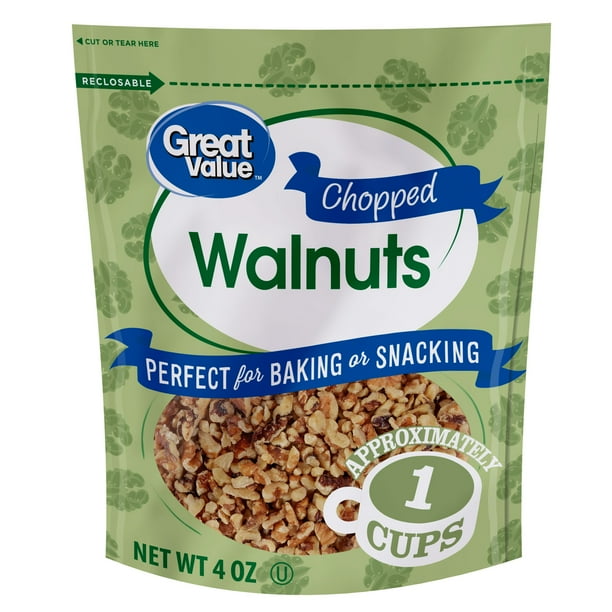 Great Value Chopped Walnuts, 4 oz - Walmart.com - Walmart.com