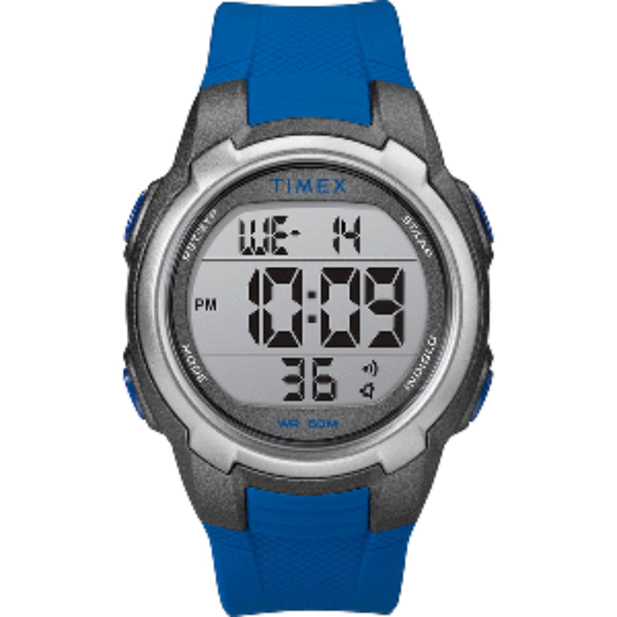 3" Blue and Silver Timex Youth Time Digital Wristwatch - Walmart.com