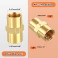 12 Pack FeMale to Adapters, 1/8" NPT x Brass Coupling Coupler Hex Head ...