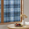Blue Plaid Window Privacy Film Rustic Farmhouse Static Cling Stained ...