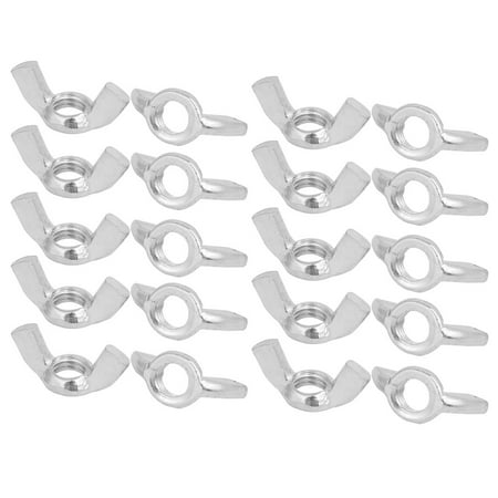 M12 Female Thread Carbon Steel Zinc Plated Wingnut Butterfly Nut 20pcs ...