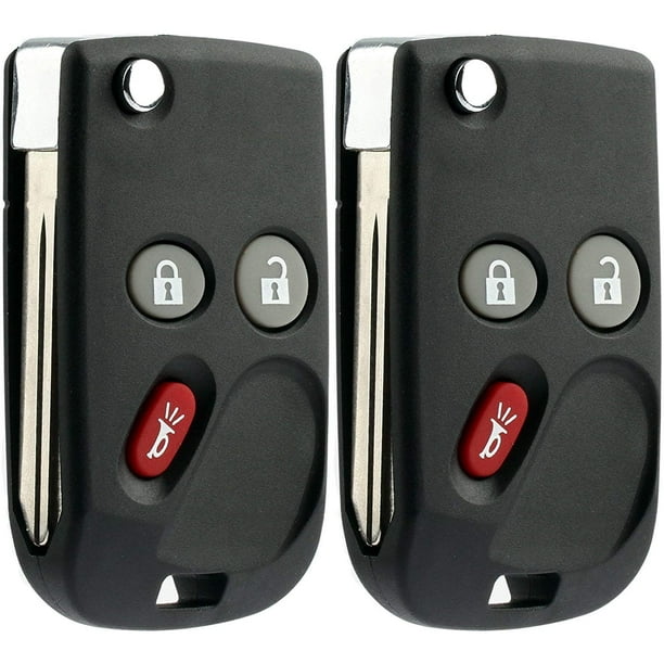 2 PACK KeylessOption Keyless Entry Remote Control Car Flip Ignition Key ...