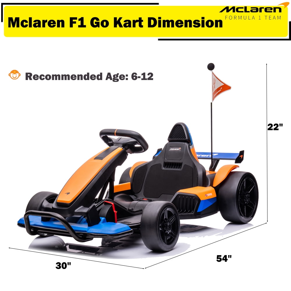 Buy iRerts 24V Licensed Mclaren Battery Powered Go Karts for Kids Boys ...