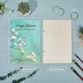 1 Set Wooden 2-Ring Loose Leaf Binder Postcard Phote Album Cover Flower ...