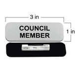 Council Member 1 x 3" Name Tag/Badge, White, (3 Pack) - Walmart.com
