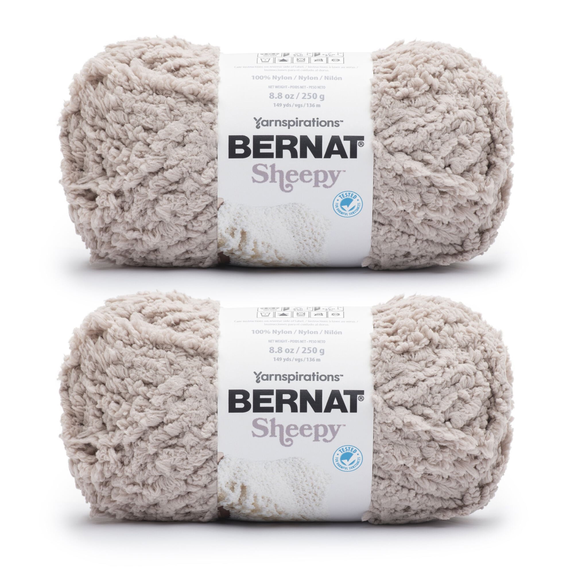 Bernat® Sheepy™ #6 Super Bulky Nylon Yarn, Bunny Brown 8.8oz/250g, 149 ...