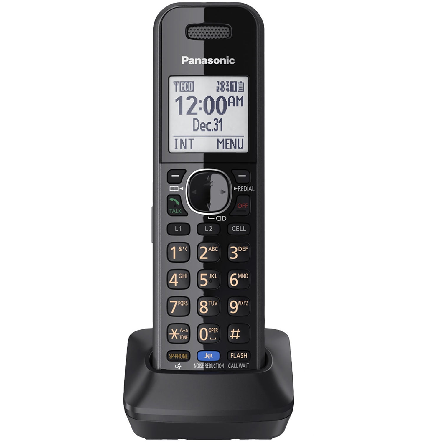 Panasonic Black Cordless Handset for Panasonic's 2-Line Link2Cell ...