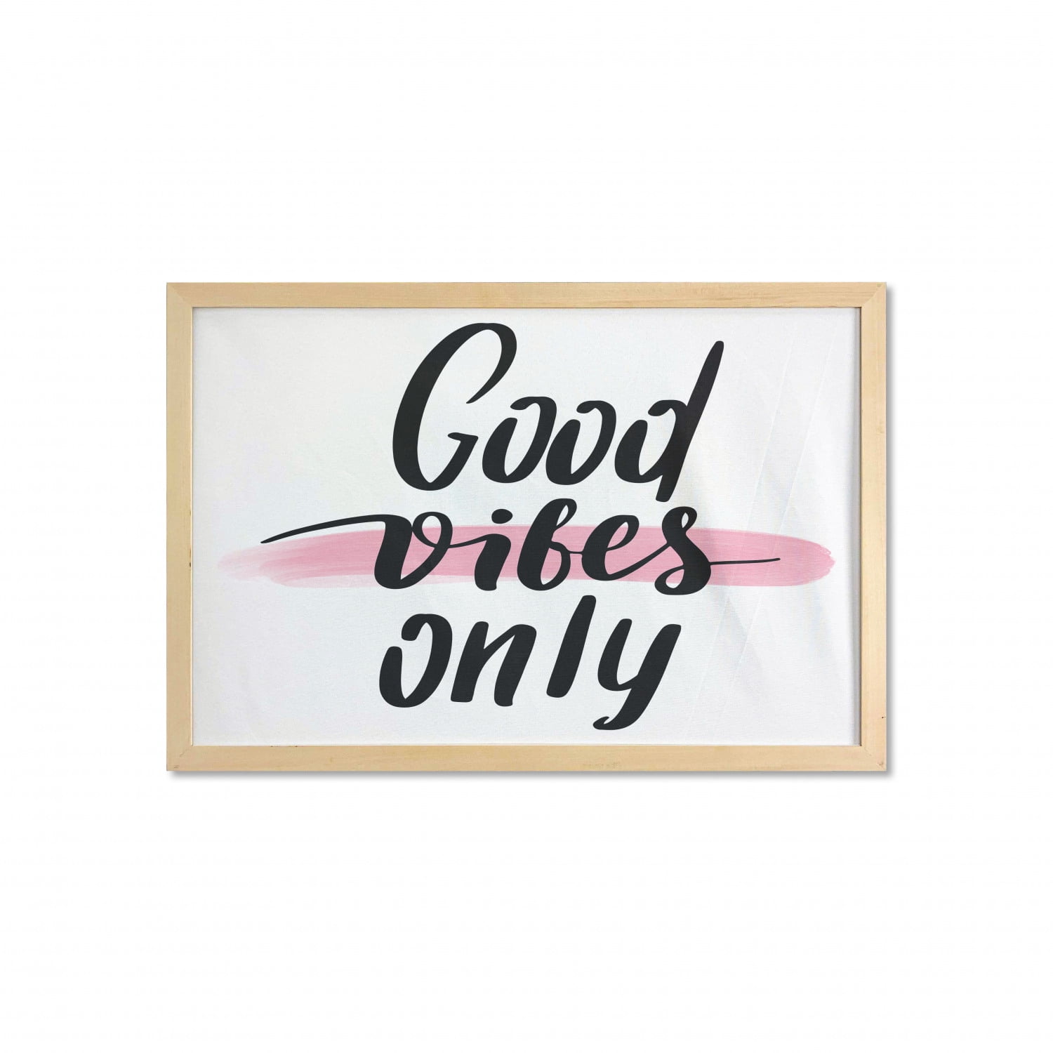 Saying Wall Art with Frame, Simple Modern Typography on Pinkish ...