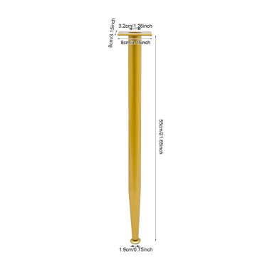 LTL Duraline Table Legs Wired Black Steel 16", Set of 4 - Walmart.com