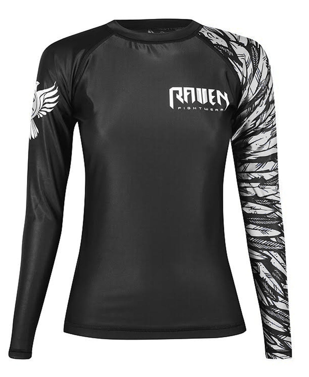 Raven Fightwear Women's Aerial Assault IBJJF Approved Rash Guard White ...