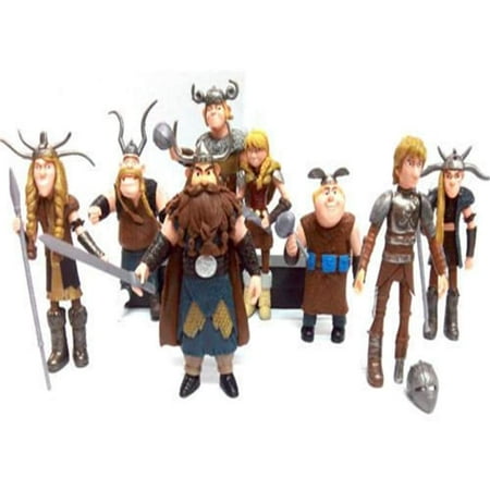 8 pcs How to Train Your Dragon Figure Hiccup Stoick Astrid Toys ...