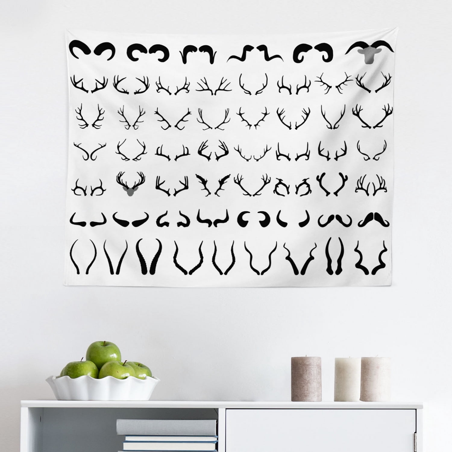 Feminine Tapestry, Party Girl Glasses with Flowers Blossoms Ornamental ...