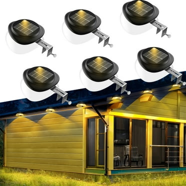 Solar Gutter Lights Wall with Rotatable Mounting Pole, Epicgadget 36 ...