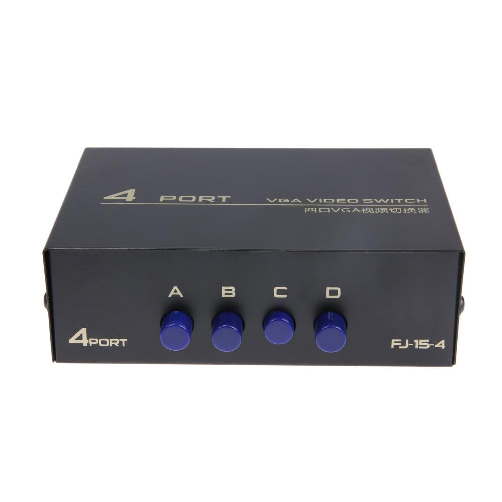 GEjnmdty 130MHz 1 to 4 Monitor Switch VGA Video Splitter Converter ...