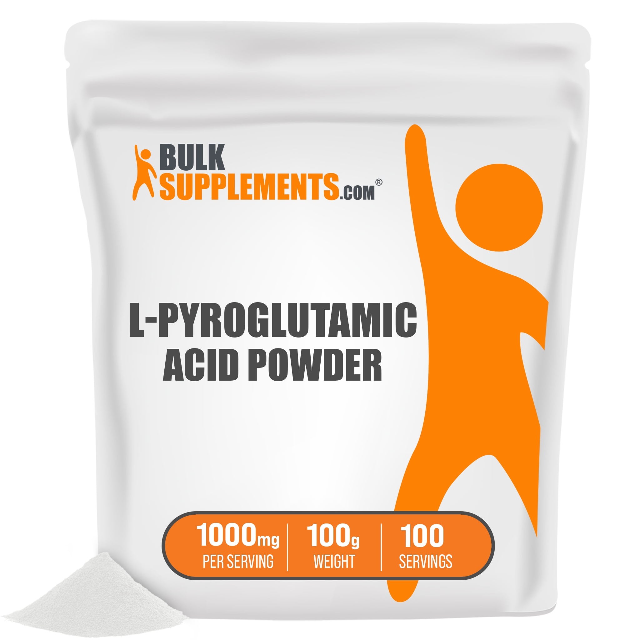 BulkSupplements.com L-Pyroglutamic Acid Powder, 1000mg - Brain Support ...