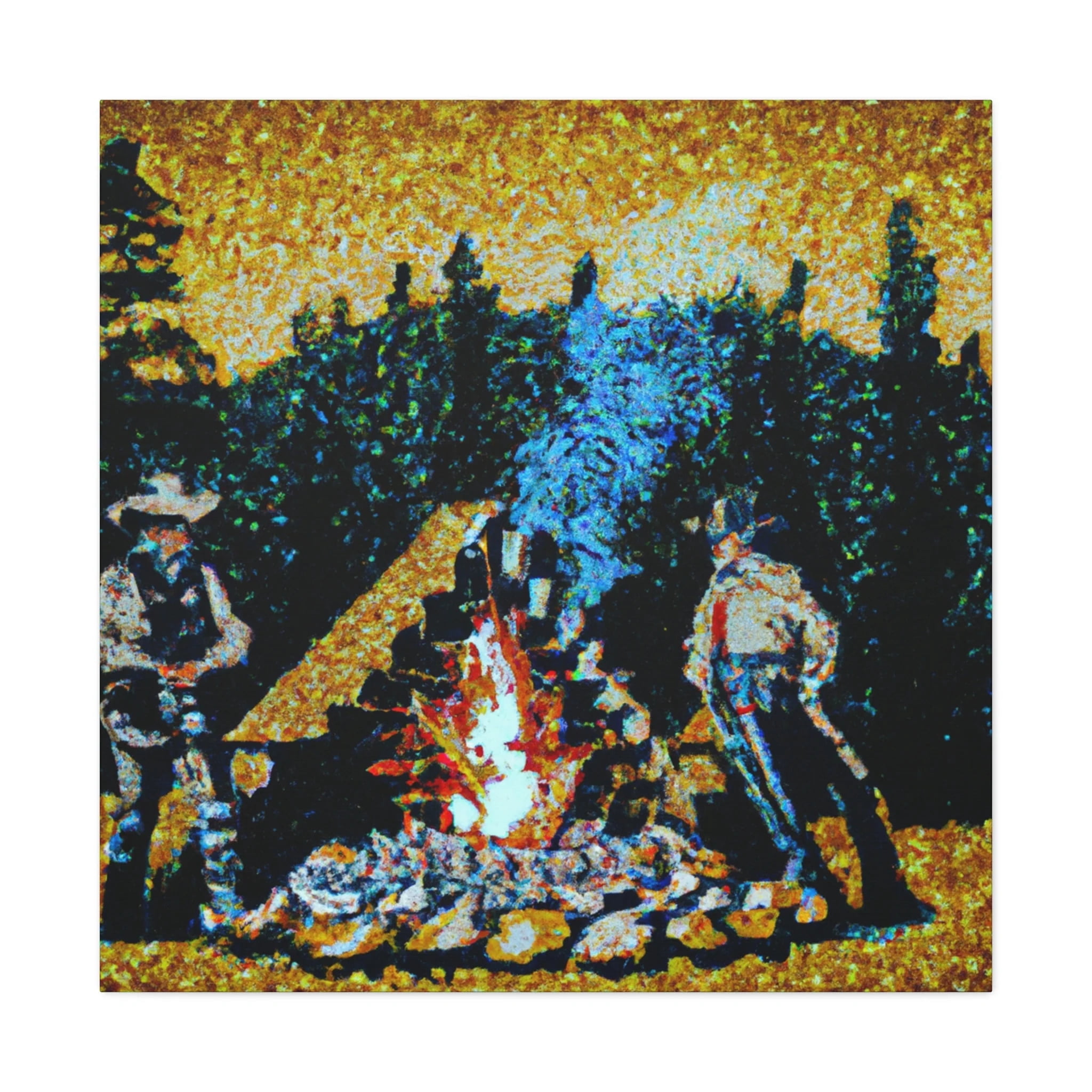 Campfire Pointillism Lights - Canvas - Walmart.com