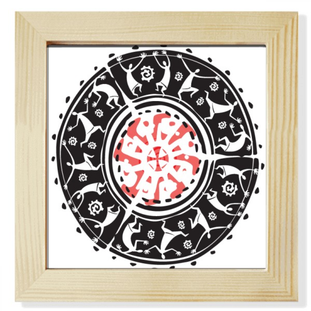 Celebrate Mexican Outline Mexico Totems Square Picture Frame Wall