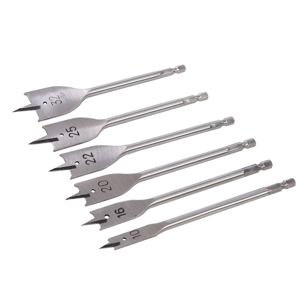 Silverline - Flat Bit Set 6pce - 10 - 32mm - Walmart.com