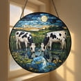 Farm Animal Glass Suncatcher Window Hanging, Stained Glass Style ...
