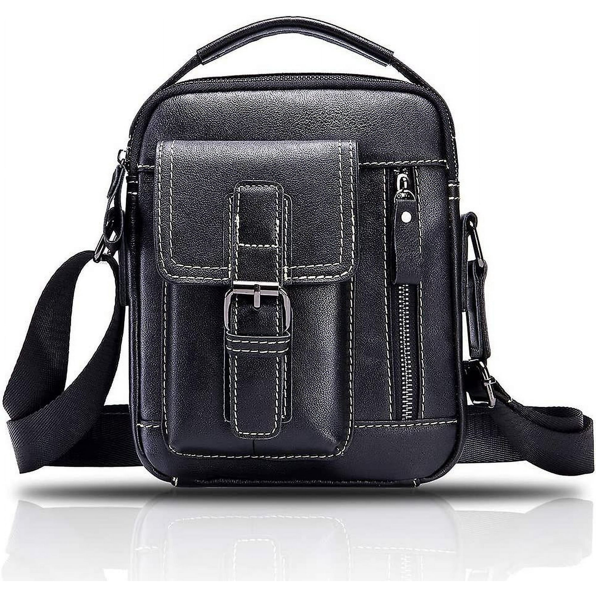 Click here for Nipocaio Mens Leather Shoulder Bag For Men Retro S... prices