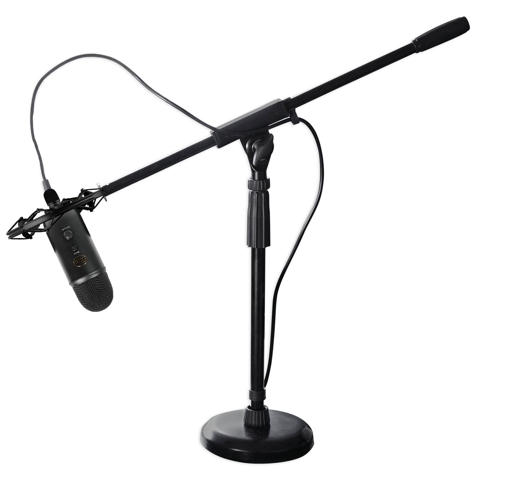 Yeti Blackout Studio USB Condenser Recording Microphone+Desk Mic Stand ...