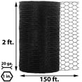 Vinyl Coated Chicken Wire, 1" x 24" x 150', Black - Walmart.com