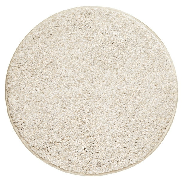 Mdesign Soft Microfiber Polyester Non Slip Round Spa Mat Runner Plush
