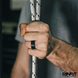 Rinfit Silicone Wedding Ring for Men - Soft Rubber Wedding Band ...