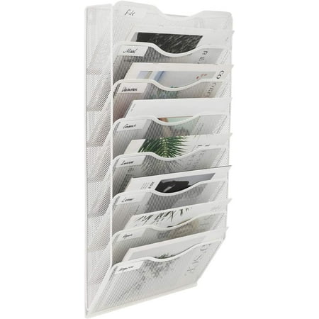 5 Pockets Wall File Holder Hanging File Folder Organizer Magazine ...