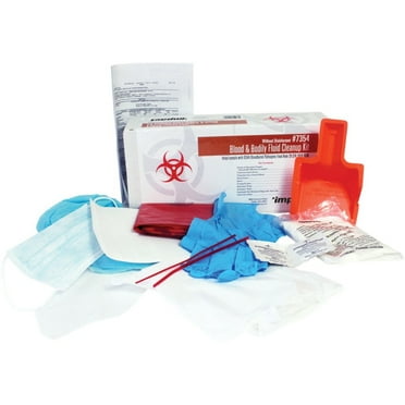 First Aid Only Bloodborne Pathogen (BBP) Spill Clean Up Kit & Personal ...