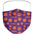 Adult Fanatics Branded Clemson Tigers All Over Logo Face Covering 3 ...
