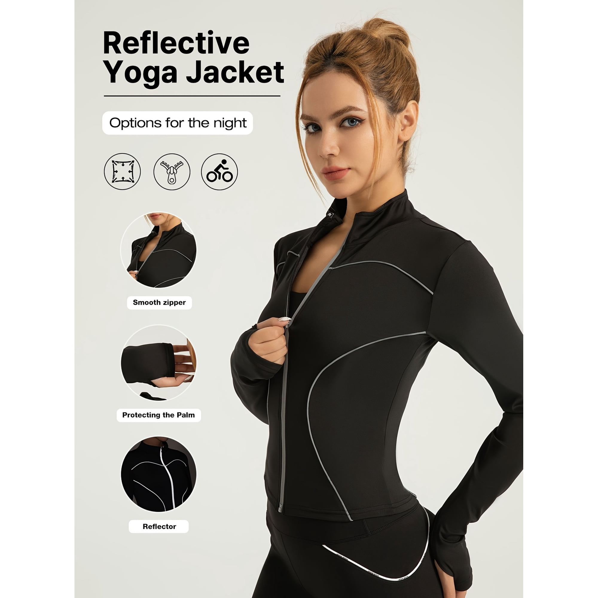 Click here for Top-Kevin Womens Workout Jacket Reflective Design... prices